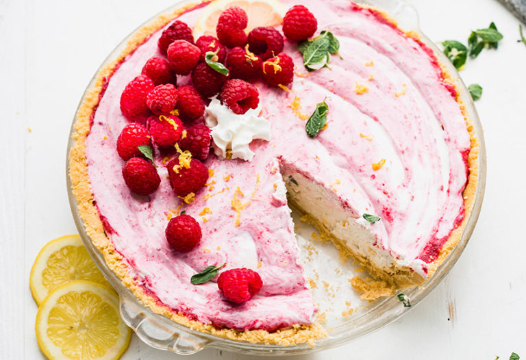 Raspberry Lemonade Freezer Pie - Oregon Raspberries & Blackberries