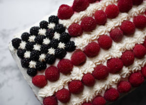 Raspberry and Blackberry American Flag Cake - Oregon Raspberries ...