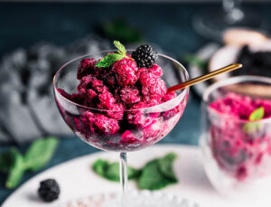 Blackberry Champagne Granita - Oregon Raspberries & Blackberries